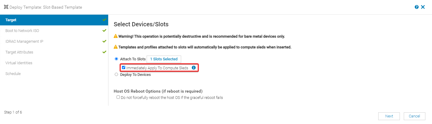 PowerEdge MX7000: Deploying a Slot-Based Template Shows the Profile as ...