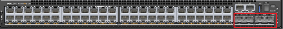 Dell Networking SONiC Configuring speed on four SFP28 Ports in N3248PXE ...