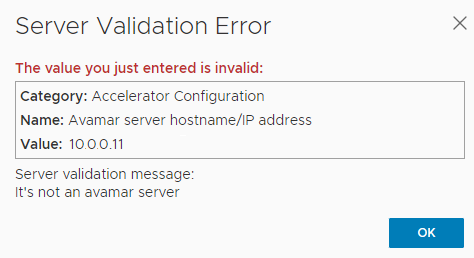 Avamar NDMP Accelerator configuration fails with "it's not an Avamar server" | Dell Thailand