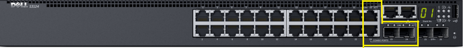 Dell Networking OS9 gecombineerde poorten in S3100 serie | Dell België