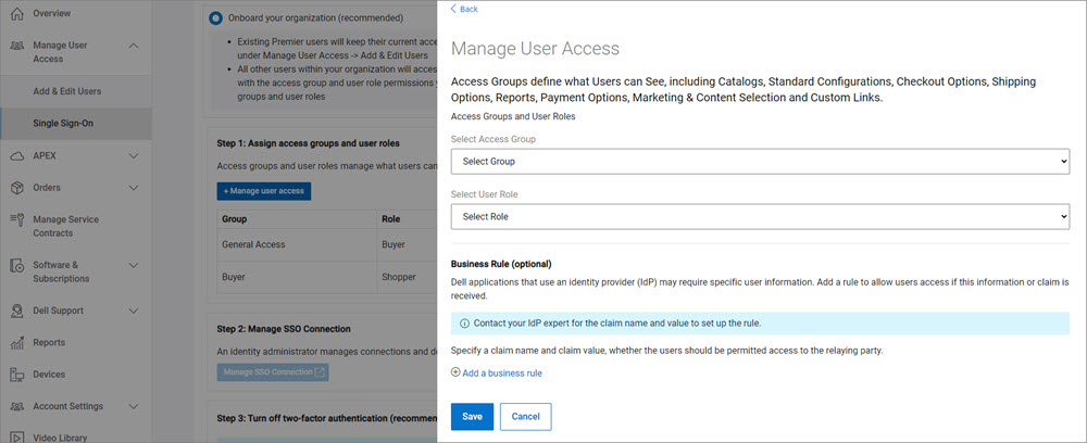 Set up Single Sign-on (SSO) in Dell Premier | Dell US