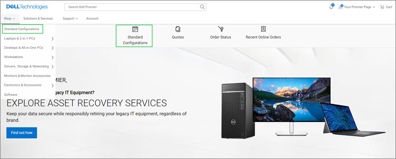 Premier: Standard Configurations | Dell US