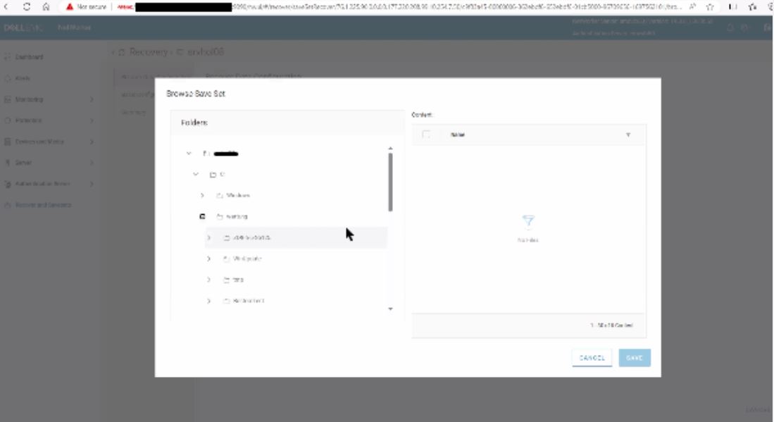 NetWorker: NWUI Unable to Recover from Clients | Dell India