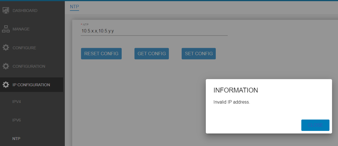Unisphere For Powermax Unable To Add 2 Ntp Ip Addresses In Vapp Ui It Failed With Error
