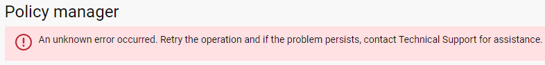 Secure Connect Gateway Unable To Modify Policy Manager Settings Due To Account Being Locked