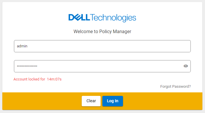Secure Connect Gateway Unable To Modify Policy Manager Settings Due To