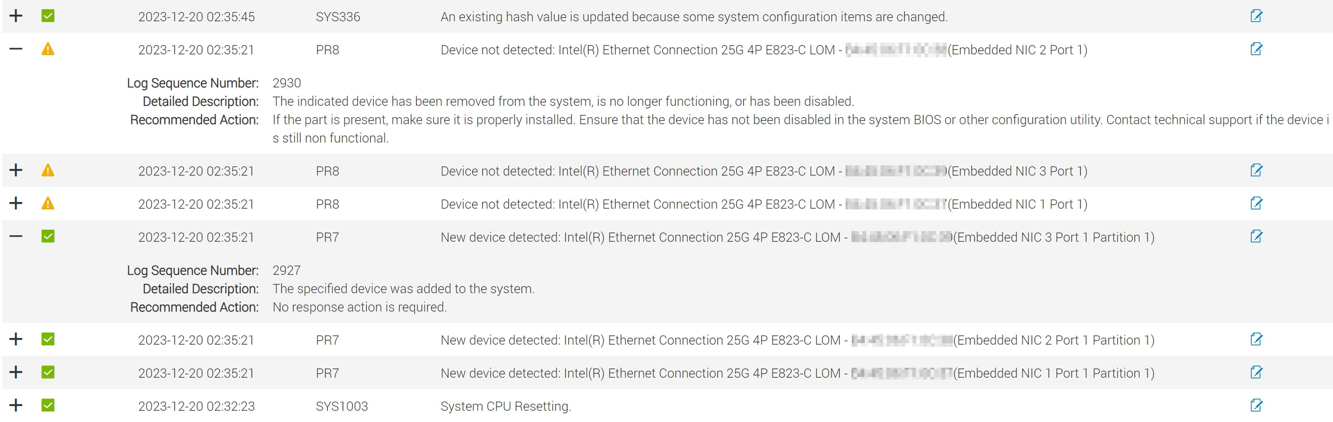 PowerEdge XR4510c: Intel E823-C wird nach Neustart nicht erkannt | Dell Österreich