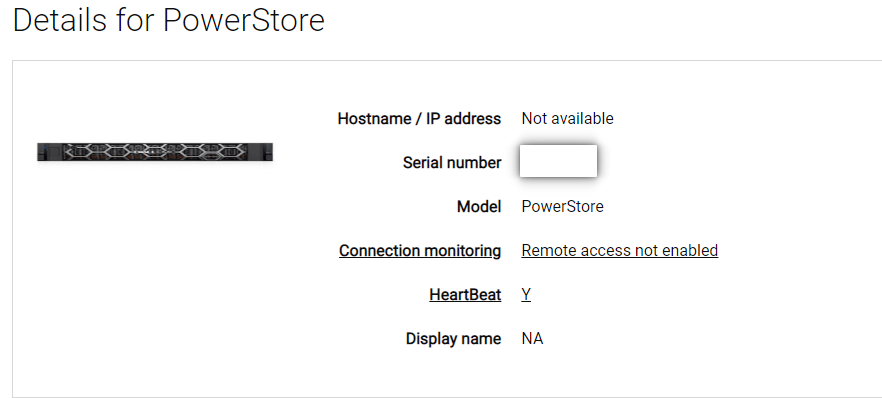 eSRS/SAE/SCG - PowerStore Device Fails to display in Service Link ...