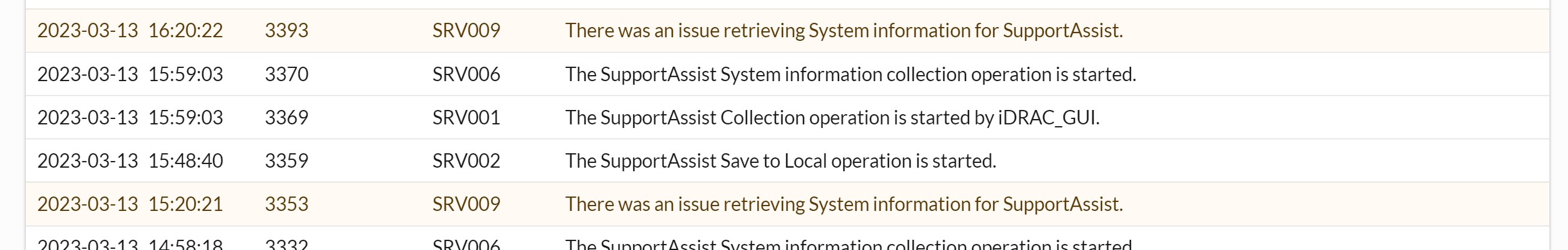 Collecting SupportAssist Logs from iDRAC GUI may result in errors or ...