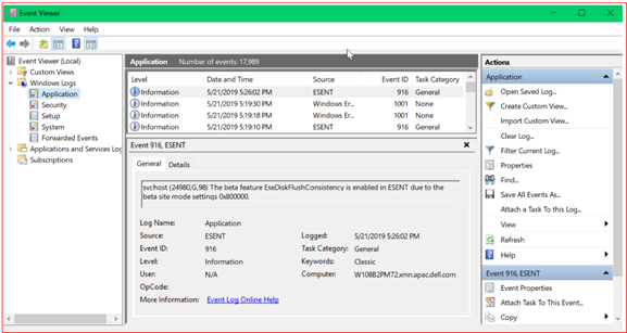 Export system logs and application logs on Windows Server 2012 / 2016 ...