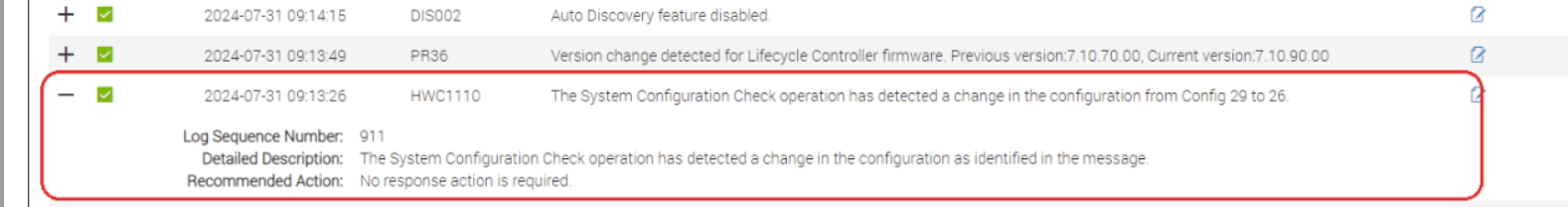 PowerEdge R360, T360, R260 y T160: HWC1110 evento informado durante la ...