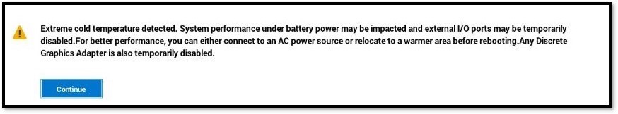 Dell Pro Rugged 14 RB14250 "Extreme cold temperature detected" Error ...