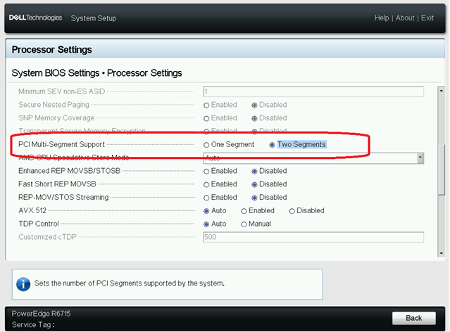 PowerEdge: 17G AMD - PSOD related to PCI Multi-Segment during ESXi 8.0 ...