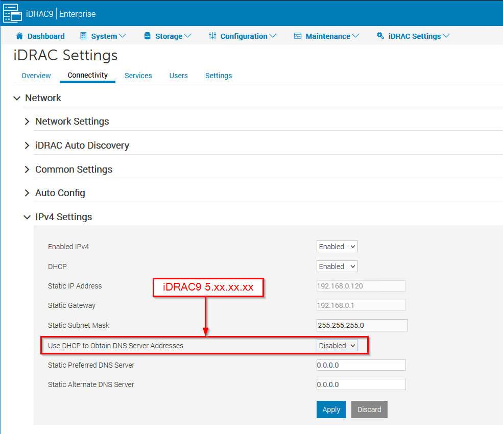 PSQN: iDRAC9 AutoConfig DNS Setting Modified After Applying 6.XX.XX.XX ...