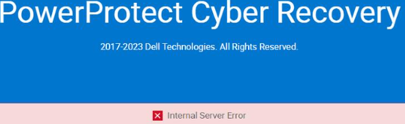 Cyber Recovery UI Logins Fails with: Service Users is Not Responding ...