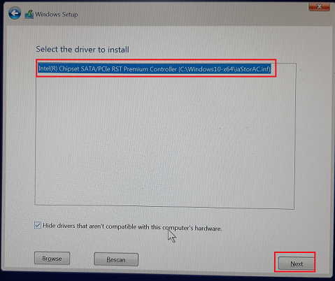 Anleitung zum Laden des Intel Rapid Storage Technology-Treibers zur ...