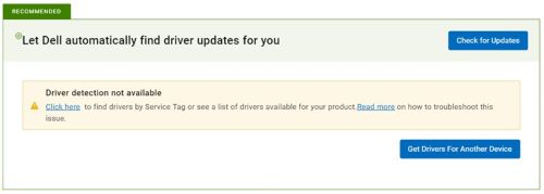 Driver Detection Not Available During Drivers Scan for Computers with ...