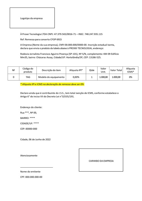 Como criar Nota Fiscal para reparo do equipamentos na Assistência ...