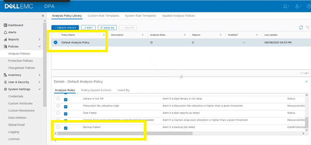 How to receive alert email when any Avamar backup fails through DPA? | Dell US