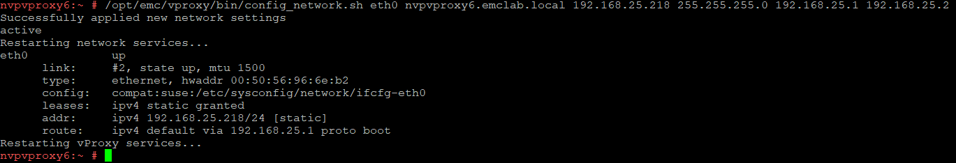NVP vProxy: How to manually change the vProxy Appliance network ... NVP vProxy: How to manually change the vProxy Appliance network ...