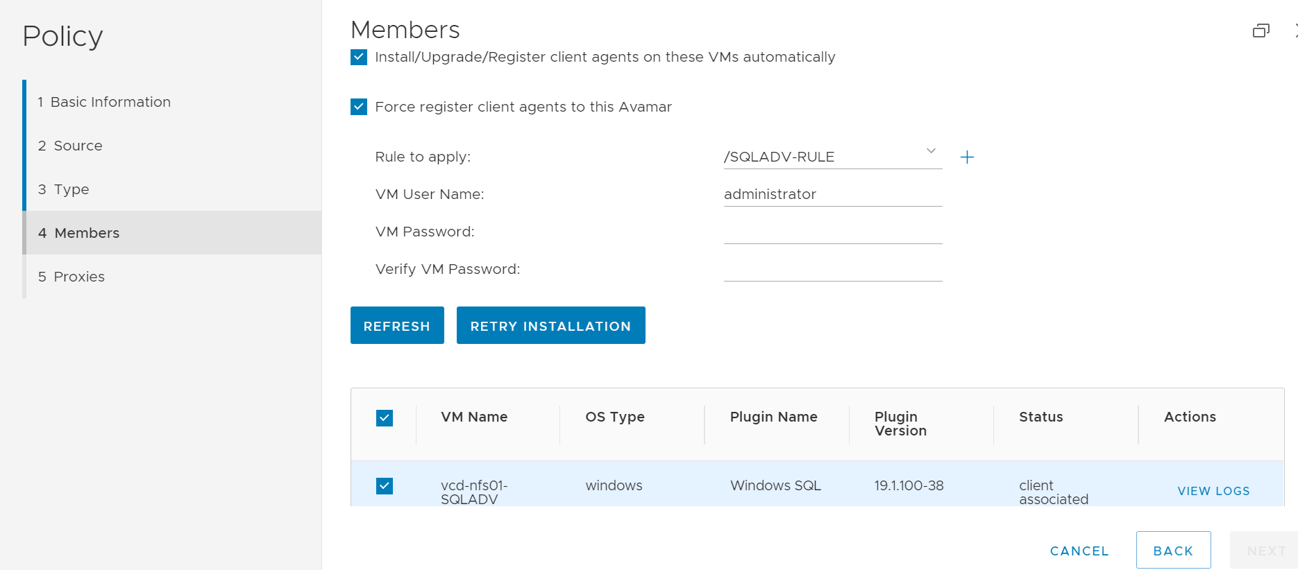 Avamar: Advanced Policy for SQL Virtual Machines | Dell US