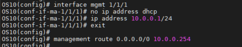 Dell EMC Networking OS10 如何配置带外管理 | Dell 中国