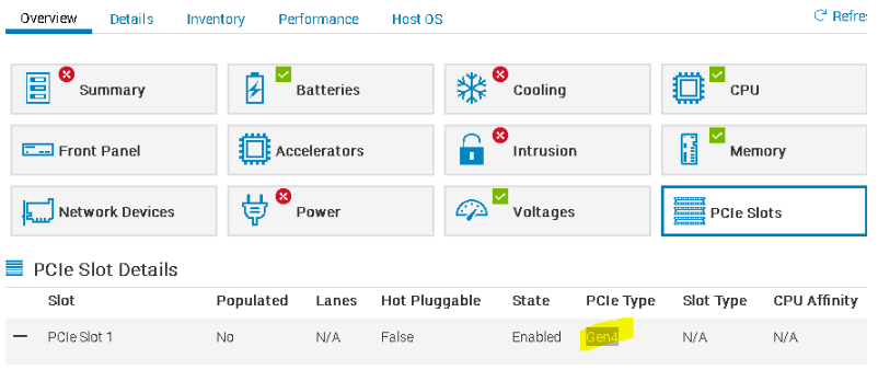 Change in PCIe Gen4 slot capability reporting after BIOS update on ...