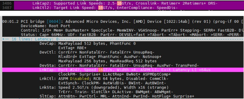 Change in PCIe Gen4 slot capability reporting after BIOS update on ...
