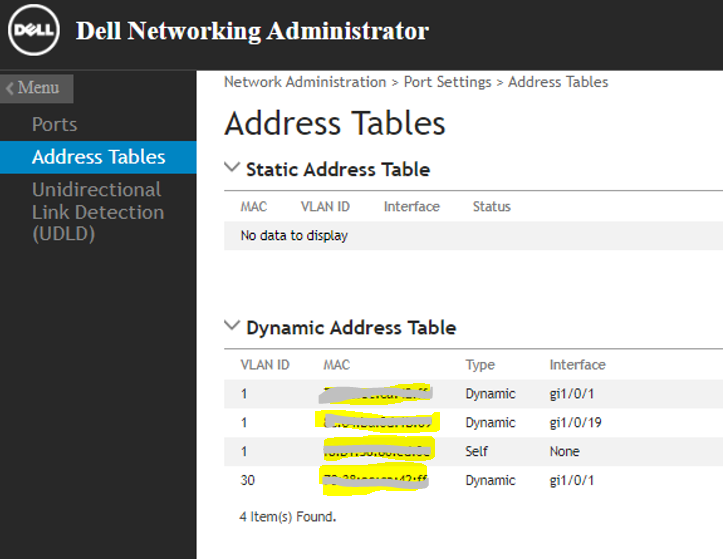 웹 Gui 및 Cli를 통해 Dell Emc Networking X Series 스위치의 Mac 주소 테이블을 확인하는 방법