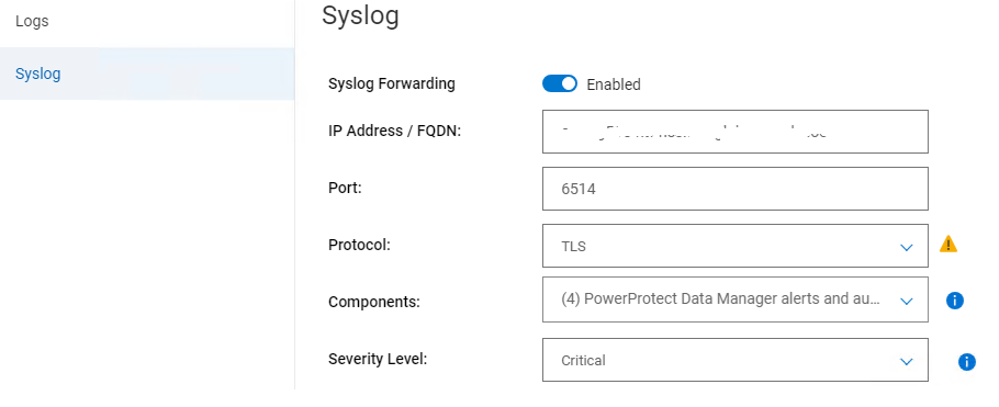 Powerprotect Failed To Configure Syslog Forwarding With Error Authentication Mode X509anon