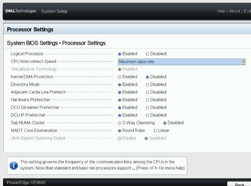 PowerEdge XE9680: No Virtualization Technology "disable" Option in BIOS ...