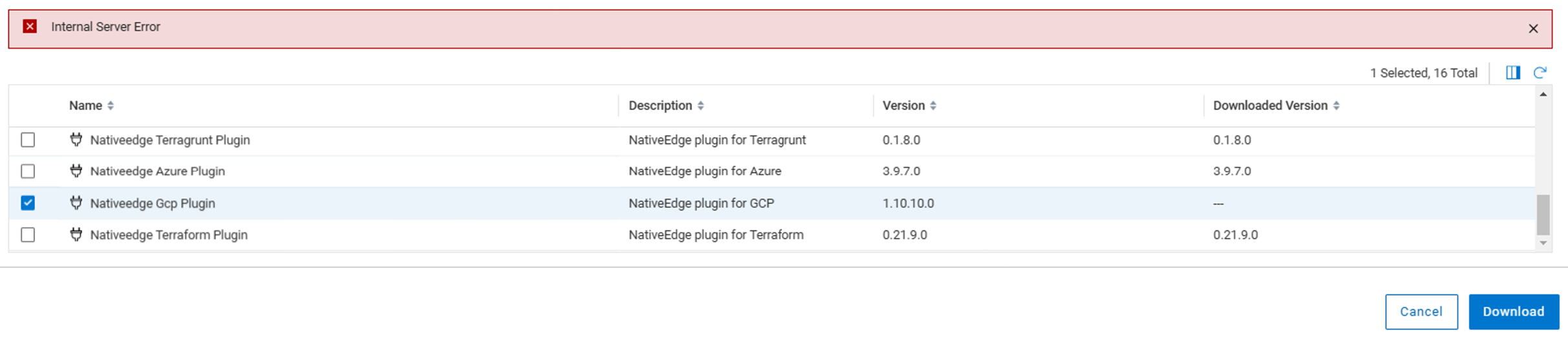 Dell NativeEdge: Download from Catalog fails with "Internal Server ...