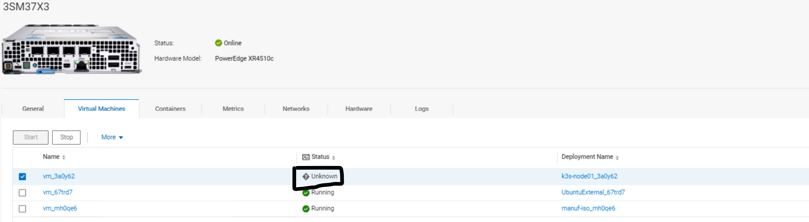 Dell NativeEdge: VM is displaying the Unknown status on the Endpoints Page | Dell US