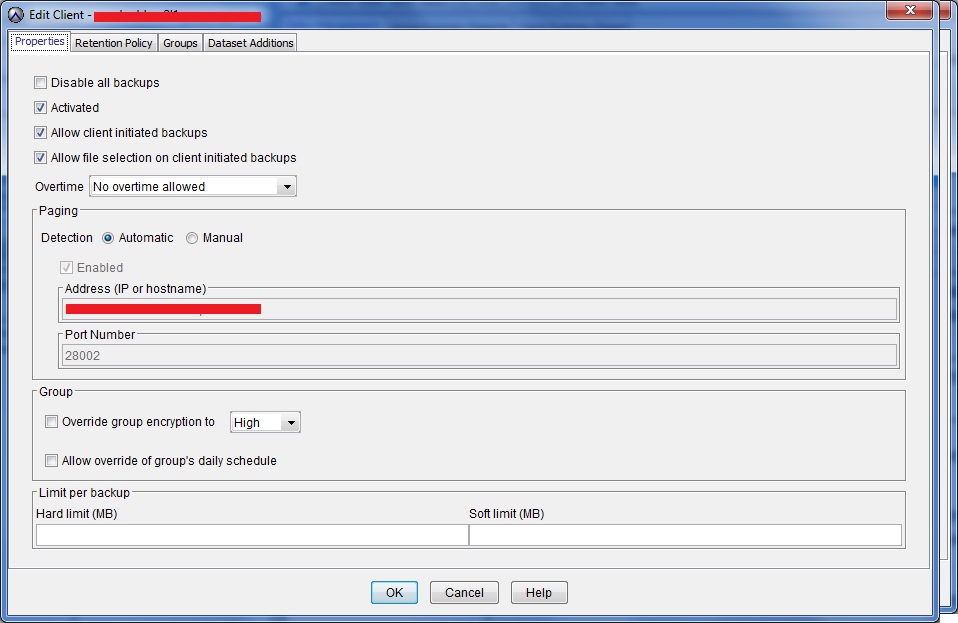 Avamar The Backup Limit Setting To Control Hard And Soft Limits Is Missing From V741