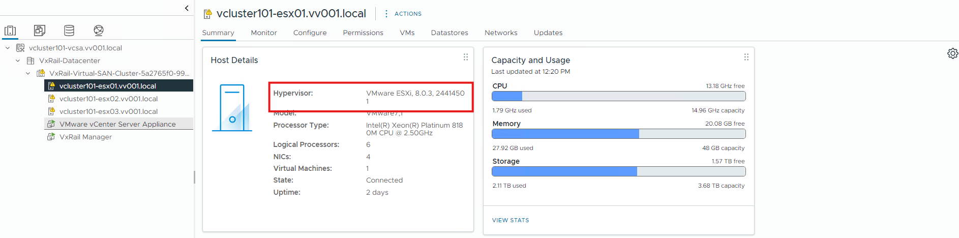Vxrail Vsan Shows Advanced Virtual San Configuration In Sync Error Dell United Arab Emirates