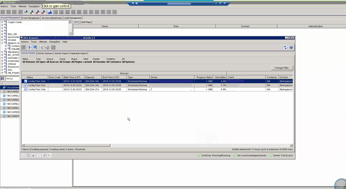 Dpa Report Card Lists Avamar Client Backup As Failed But Same Backup Appears Successful With