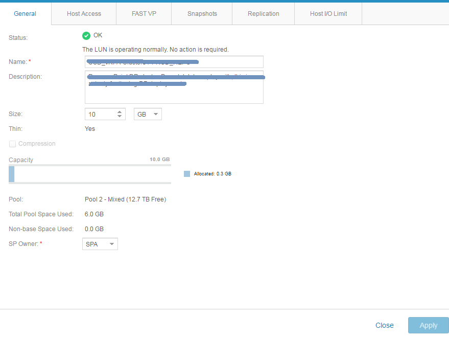 Dell EMC Unity: Forskjellen mellom LUN-tildelt plass og total ...