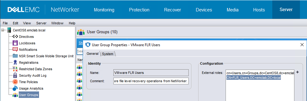 NVP vProxy: FLR Data Protection Restore Client returns "Unable to get clients" | Dell India