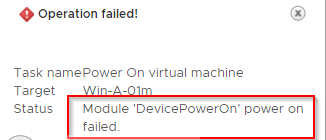 PowerEdge: PCI Passthrough "Module 'DevicePowerOn' power on failed ...