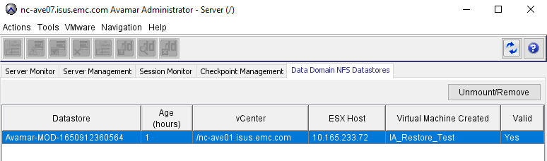 Avamar: How to restore files from an Instant access job. (FLR via IA ...