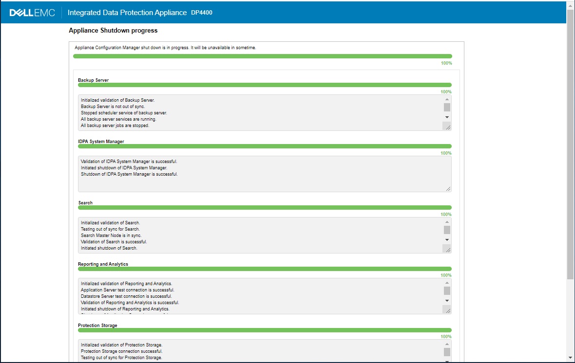 IDPA: Proper shutdown process for the Integrated Data Protection ...