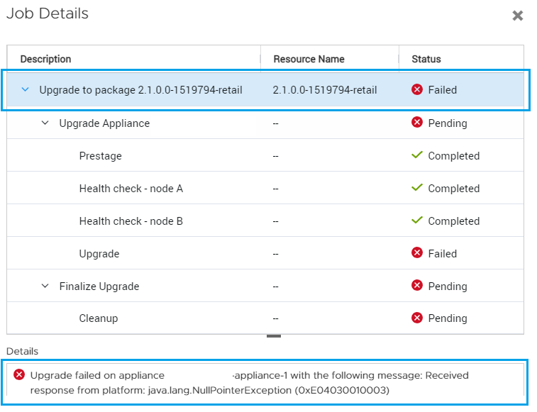 PowerStore: 플랫폼 java.lang.NullPointerException에서 응답을 수신하면서 드라이브 펌웨어 업그레이드가 실패함 | Dell 대한민국