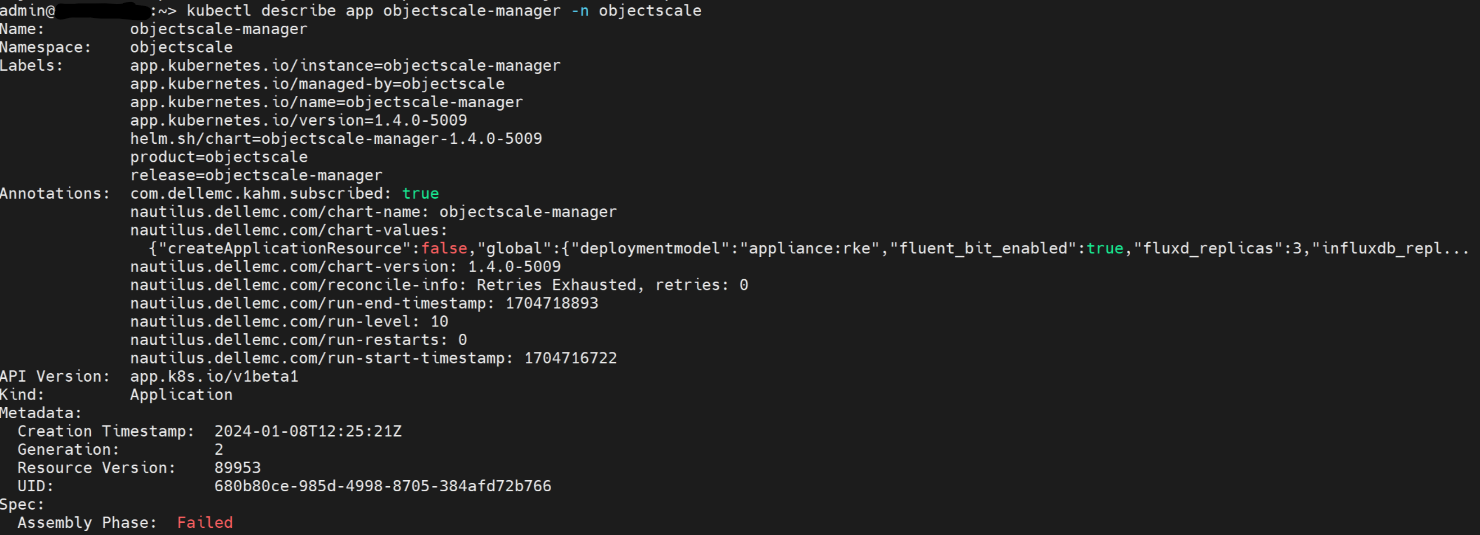 Objectscale Error When Applying Objectscale License Unable To Create License Unable To Update