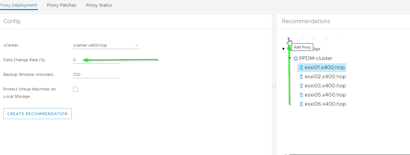 Avamar: Proxy Deployment Manager (PDM) Recommendation creates ...