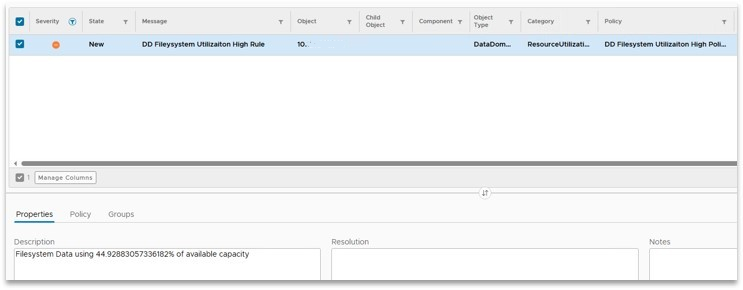 Data Protection Advisor: Analysis Ruleset "Filesystem utilization high" Does Not Trigger an ...