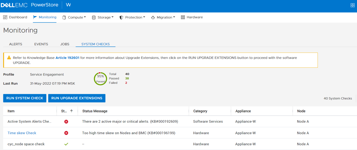 PowerStore: Health Checks detects high time skew on Nodes and BMC ...