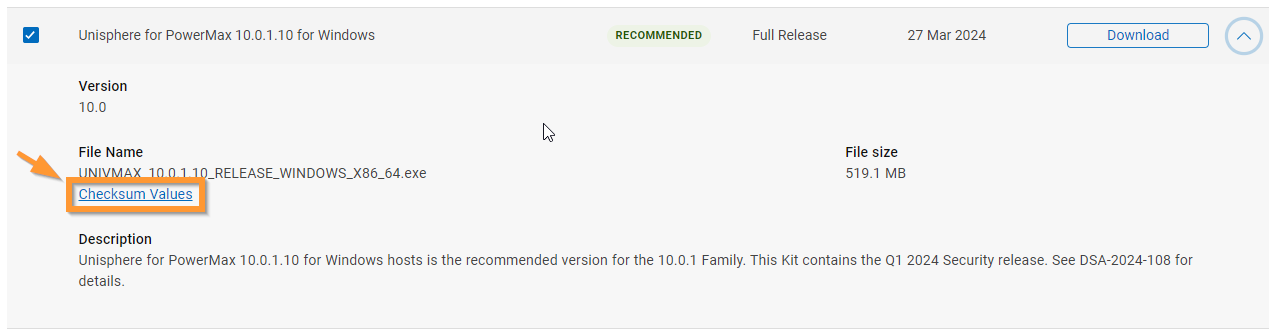 How to check the SHA-256 checksum - Unisphere for PowerMax | Dell US
