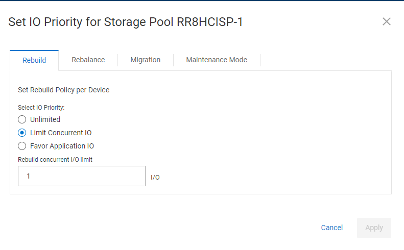 PowerFlex Rebuild and Rebalance impacting frontend IO workload performance | Dell US