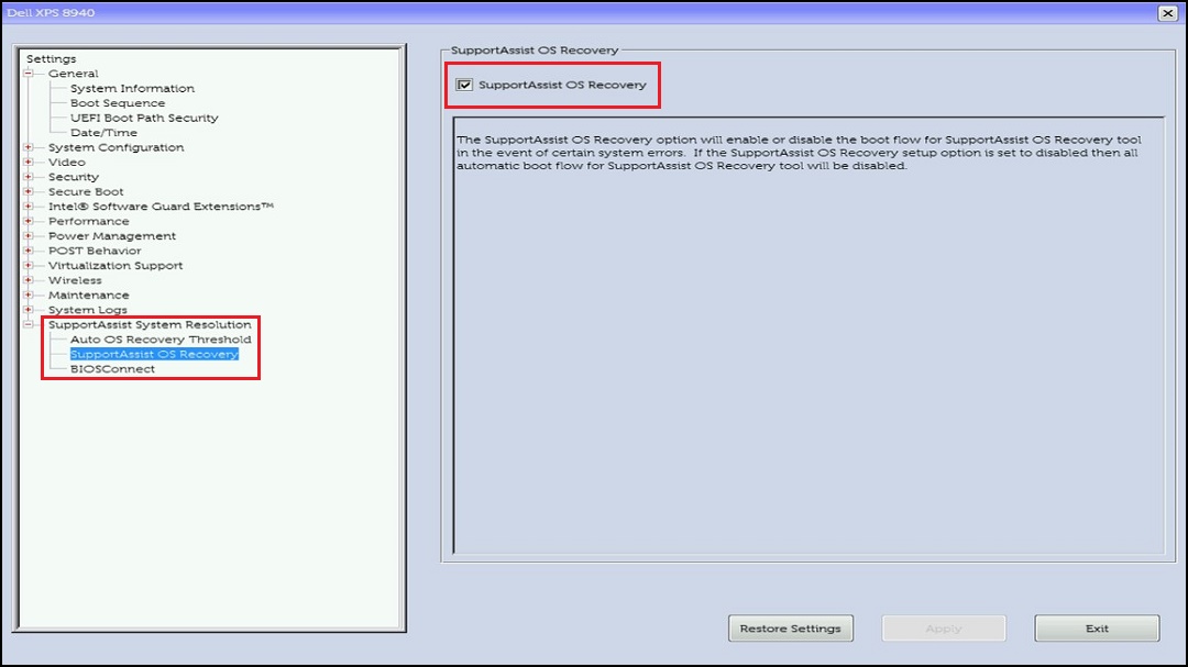 SupportAssist OS Recovery Feature Not Supported in Windows 10S, 11S ...