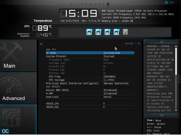Alienware Area-51 stability issues with custom overclock settings | Dell US